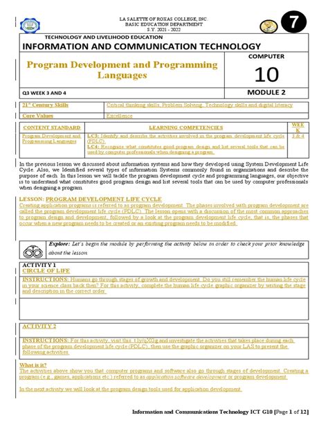 Grade 10 Ict Q3 W34 Pdf World Wide Web Internet And Web