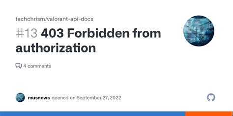 403 Forbidden From Authorization · Issue 13 · Techchrismvalorant Api