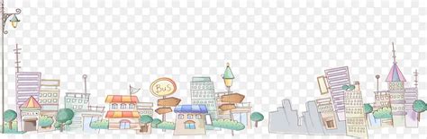 手绘漫画城市美景png图片素材下载 图片编号11023216 Png素材网