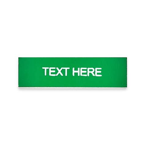 Rectangular Green Toggle Switch Tag Labels 3m Backed Classic Gent