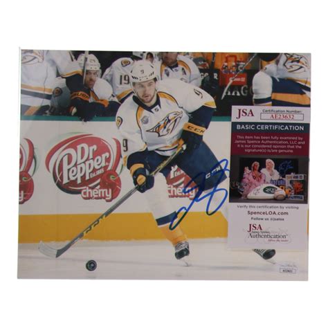 Filip Forsberg Signed Predators 8x10 Photo Jsa Pristine Auction