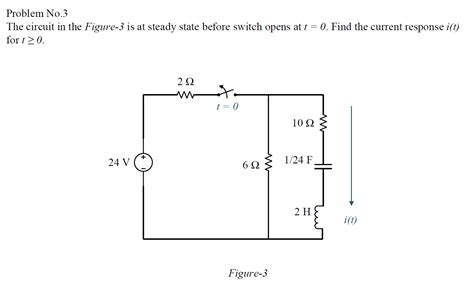 Solved The Circuit In The Figure Is At Steady State Before Chegg Com