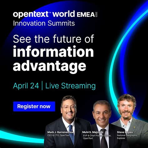 Personal Information Opentext World Emea Innovation Summits