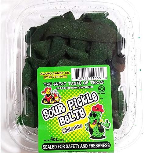 Alamo Candy Sour Pickle Belts Chilosito 1 Count Sour