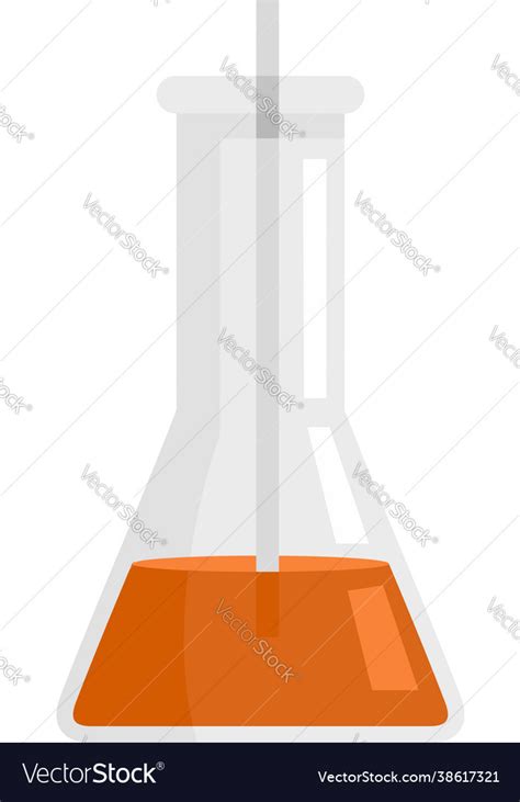 Clinic Lab Flask Icon Flat Isolated Royalty Free Vector