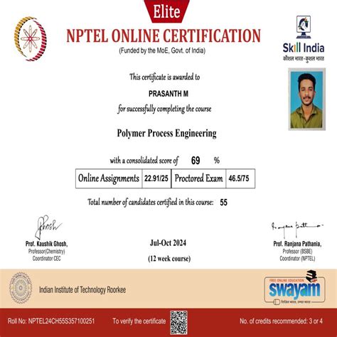 prasanth m on linkedin nptel polymerengineering lifelonglearning