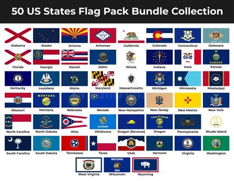 Us State Flags Pack Stock Illustrations 3 Us State Flags Pack Stock