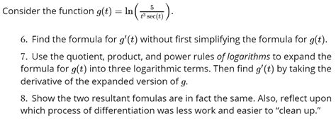 solved consider the function g t in sedel 6 find the