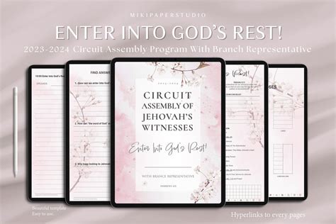 Jw Circuit Assembly 2023 2024 Enter Into Gods Rest Jw Etsy Australia