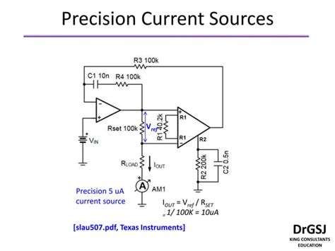 Precision Current Sources Low Noise Current Mirrors