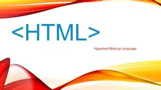 Learn Html Basics PPTX