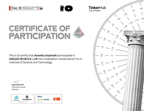 Hackathon Tinkerhub Aswathy Gopinath