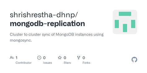 Github Shrishrestha Dhnpmongodb Replication Cluster To Cluster Sync