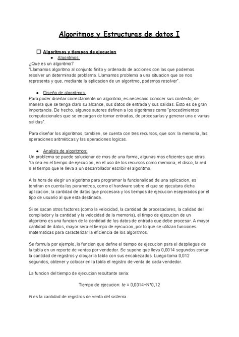 Algoritmos Y Estructuras De Datos I Algoritmos Y Estructuras De Datos I Algoritmos Y Tiempos