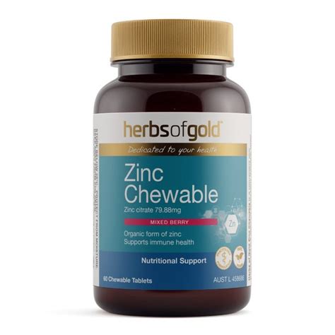 Herbs Of Gold Zinc Chewable Tab X 60 Buy Online In Australia Chemist Direct
