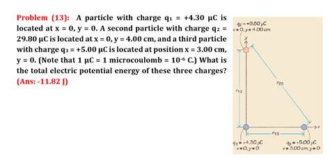 solved problem 13 a particle with charge q1 4 30 µc