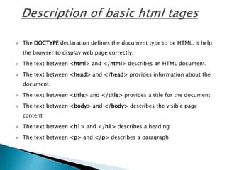 HTML PPTX Web Design And HTML Internet
