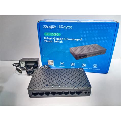Jual Switch Hub Ruijie Rg Es G Port Gigabit Unmanaged Plastic Switch Shopee Indonesia