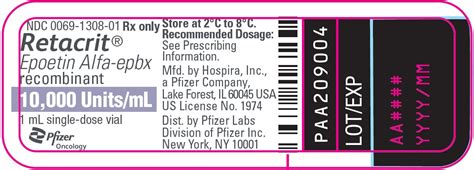 Rx Item Retacrit 10kun Ml 10x1 Ml Vial Keep Refrigerated