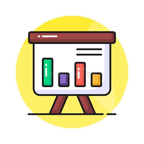 An Icon Of Business Graphical Presentation Vector Of Statistical Presentation Stock Vector
