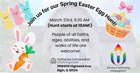 Easter Egg Hunt Planned Volunteers Needed Unitarian Universalist Church Of Elgin