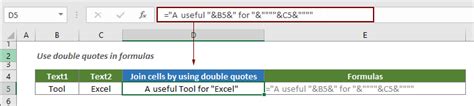 Use Double Quotes In Excel Formulas