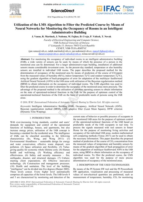 Pdf Utilization Of The Lms Algorithm To Filter The Predicted Course