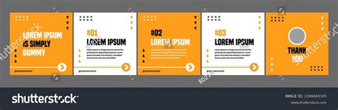 simple social media template carousel microblog stock vector royalty