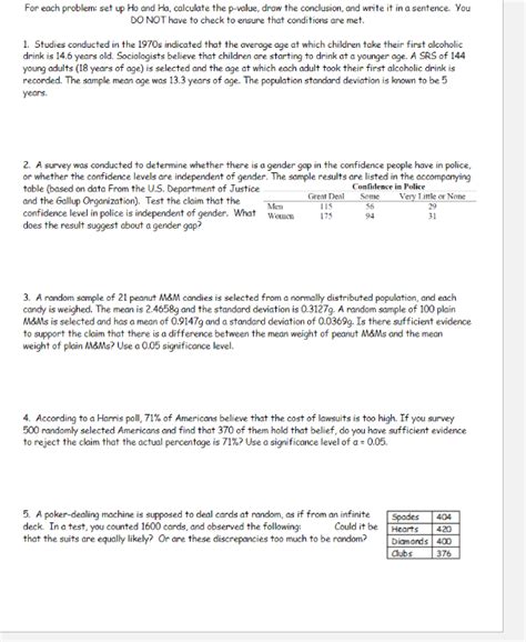 Solved For Each Problem Set Up Ho And Ha Calculate The Chegg Com