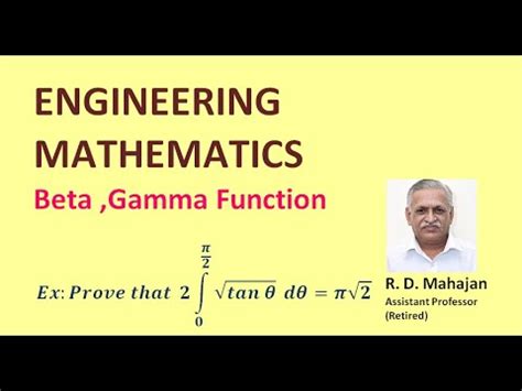 Beta Gamma Function Example I Engineering Mathematics Video Lecture Crash Course For GATE