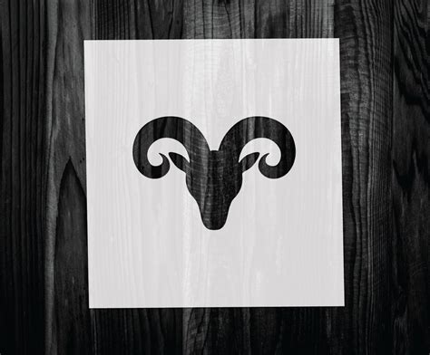 Ram Head Stencil Mylar Reusable Stencil Stencil Fast Shipping Etsy