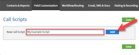 how to create a basic call script vanillasoft