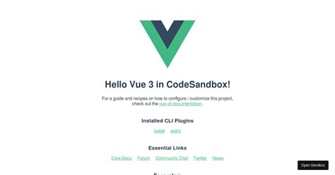 Vue 3 Codesandbox