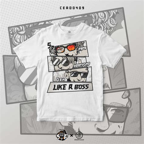 เสื้อยืด พิมพ์ลาย Like A Boss สีขาว Cea00409 เสื้อ เสื้อยืด 5pyn Line Shopping
