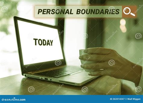 Conceptual Display Personal Boundaries Internet Concept Something That