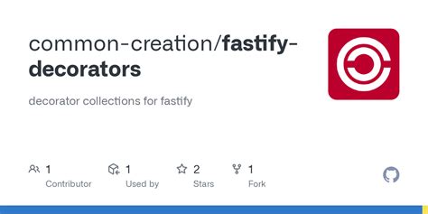 Github Common Creationfastify Decorators Decorator Collections For