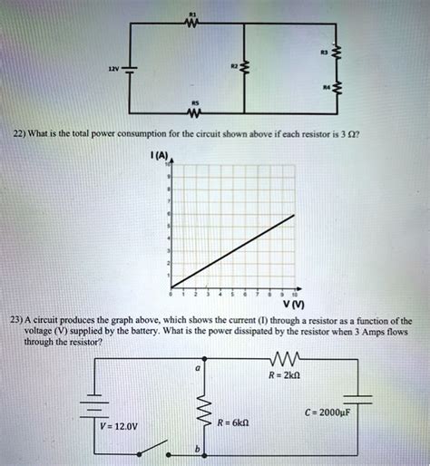 22 What The Total Power Consumption For The Circuit Shown Above If Each Resistor Is 3 0 Ia Vm