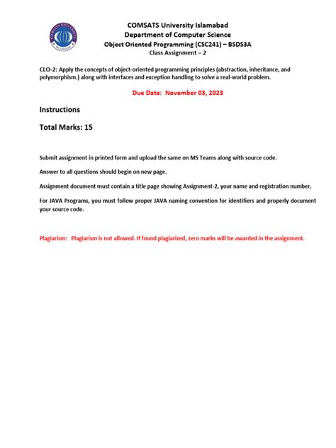 Class Assignment2 Fa23 Pdf Inheritance Object Oriented Programming