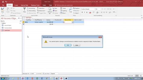 Microsoft Access Fields