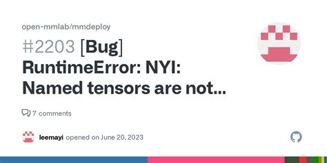 Bug Runtimeerror Nyi Named Tensors Are Not Supported With The