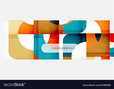 Color Square Shapes Geometric Modern Abstract Vector Image