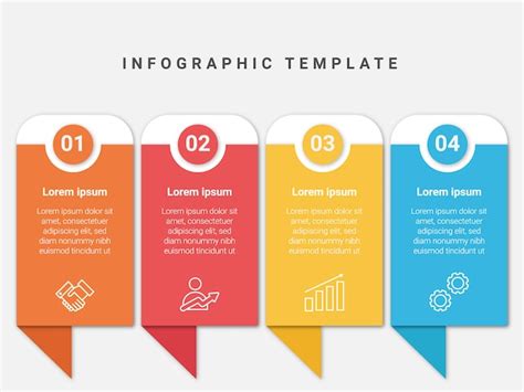 Premium Vector 4 Steps Infographic Template