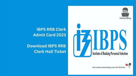 Ibps Rrb Clerk Admit Card 2023