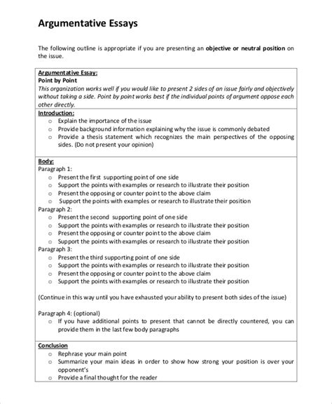 Free 19 Argumentative Essay Samples And Templates In Pdf Ms Word