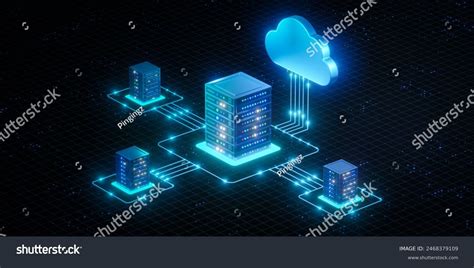 Digital Cloud Icon Connected Multiple Data Stock Illustration 2468379109 Shutterstock