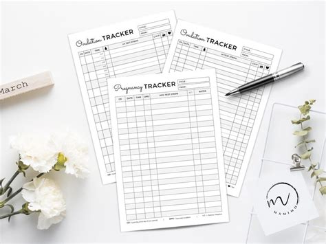 Ovulation Test Strips Tracker Pregnancy Test Chart Opk Tracker Ovulation Predictor Kits Log