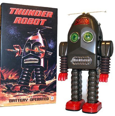 Just Arrived Thunder Robot Tin Toy Battery Operated Robot Island