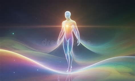 Human Energy Field And Aura Visualization Stock Illustration
