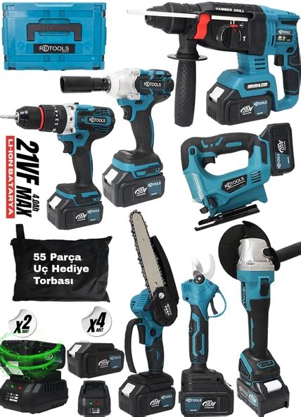 Retools Ultra 7lİ Profesyonel Makİne Setİ Pttavm