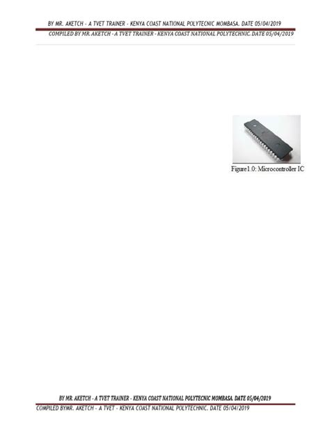 Microcontroller Introduction 1 Pdf Microcontroller Embedded System